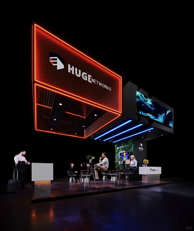 科技X潮流｜HUGE NETWORKS 展台设计上线 - 小红书-花瓣网