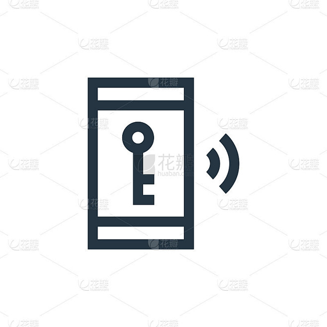 智能键矢量图标。智能按键可编辑的笔触。智能键线性符号，用于web和移动应用程序，标志，印刷媒体。细线