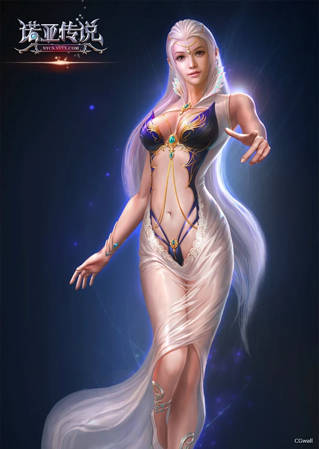 CGwall游戏原画网站_美女法师图片_二次元图片素材-花瓣网