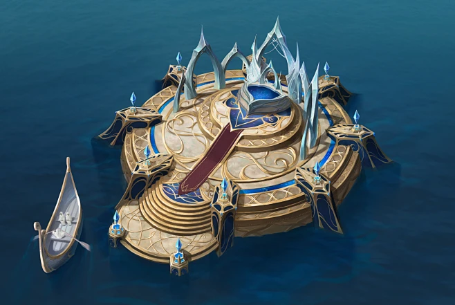 Temple on the water, Poyam Kim : Only elven ships can enter here. If ...
