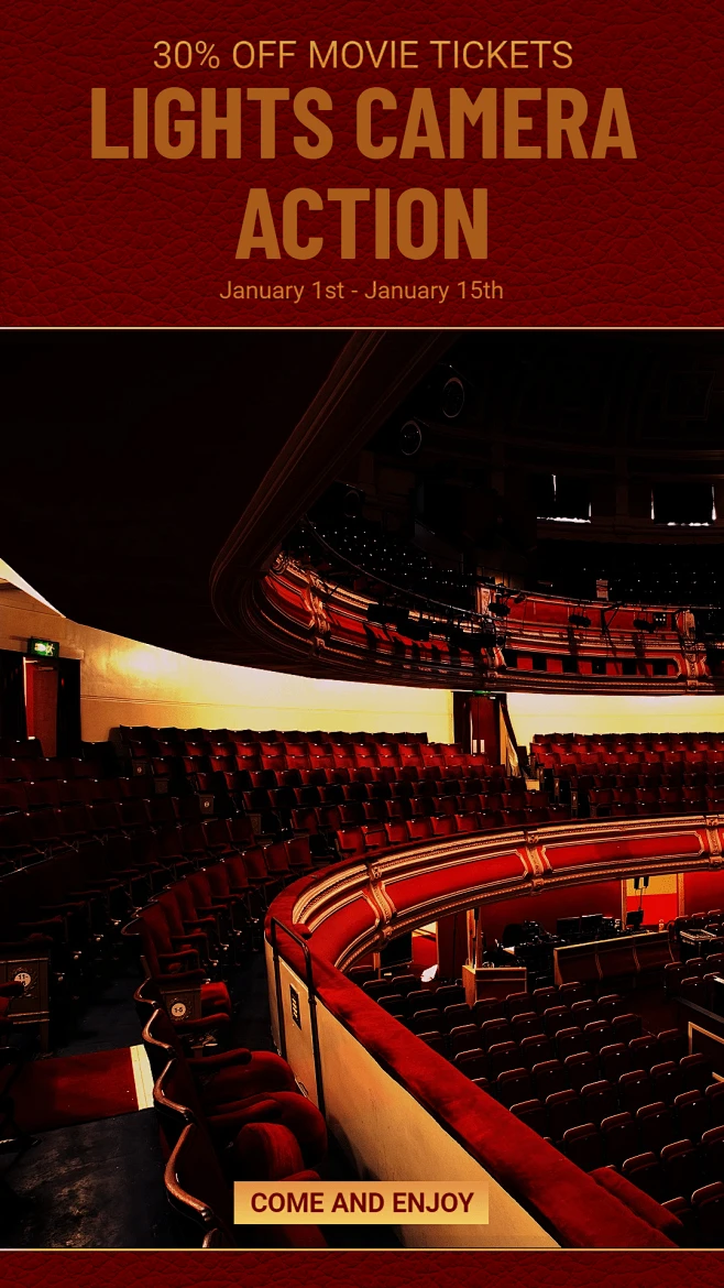 Cinema Promotion Picture Simple Fashion Style Poster Instagram Story素材-花瓣网