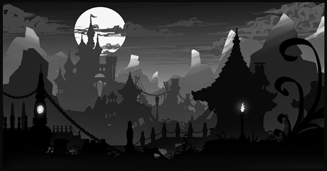 场景构图黑白构成画面构成黑白稿来自cgbook.cn (942)-花瓣网