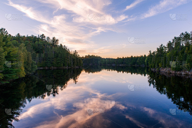 河流,加拿大,森林,水,天空,美,公园,水平画幅,夜晚,日落