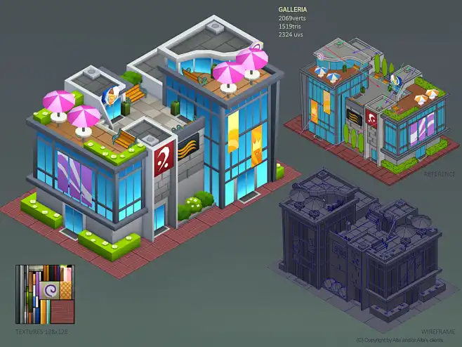 Dreamcity: Metropolis – 3D low poly buildings models – Alta Games-花瓣网
