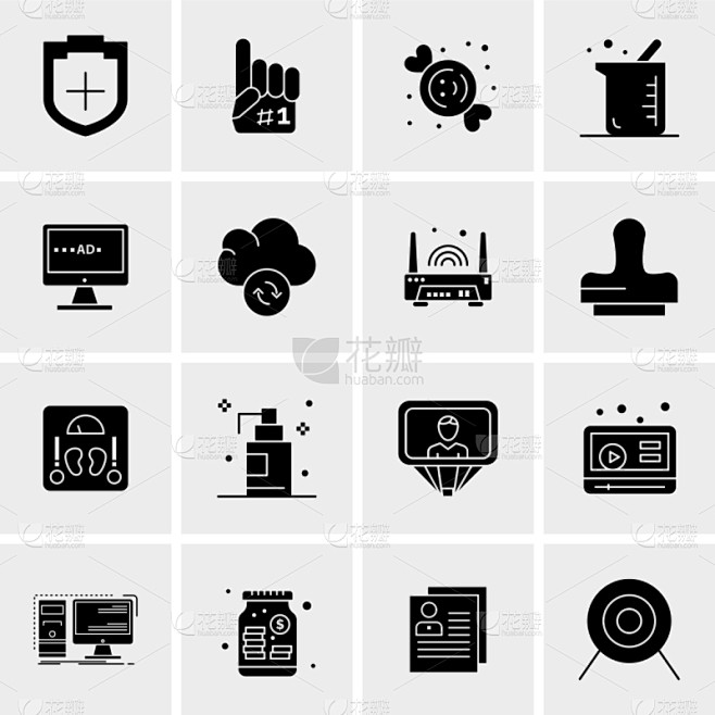 set 16 universal icons business