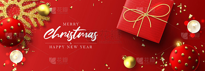 圣诞快乐，新年快乐素材-花瓣网