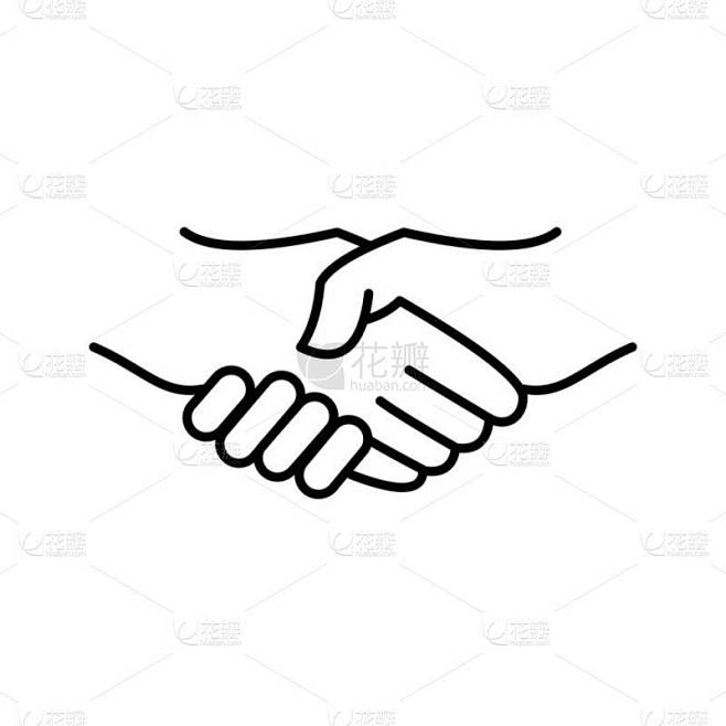 握手矢量图标.
