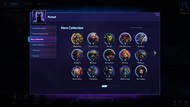 Heroes of the Storm: UI Design : Heroes of the Storm UI Design created ...