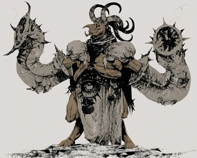 Vessel of Hatred monsters and other sketches图片_【艺术家】Maxim Bazhenov图片素材-花瓣网