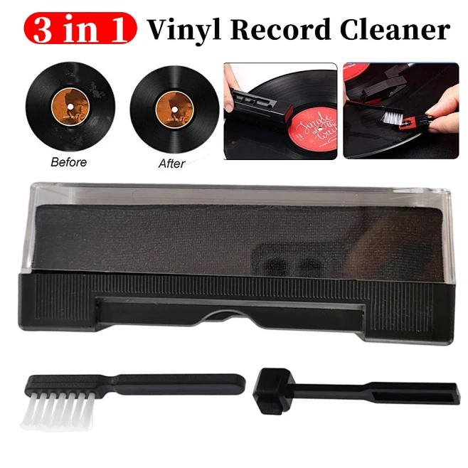 2/1 Set 3in1 Anti Static Vinyl Record Cleaner Dust Remover Brush for ...