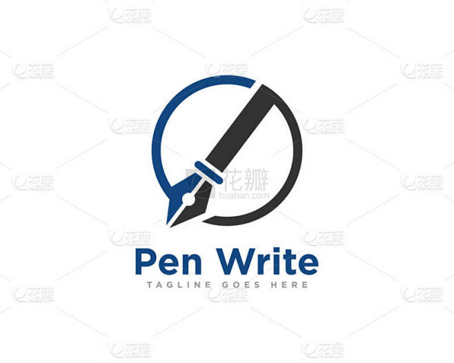 笔写标志图标设计矢量
