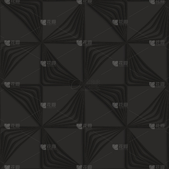 Black 3d striped triangles wind turns