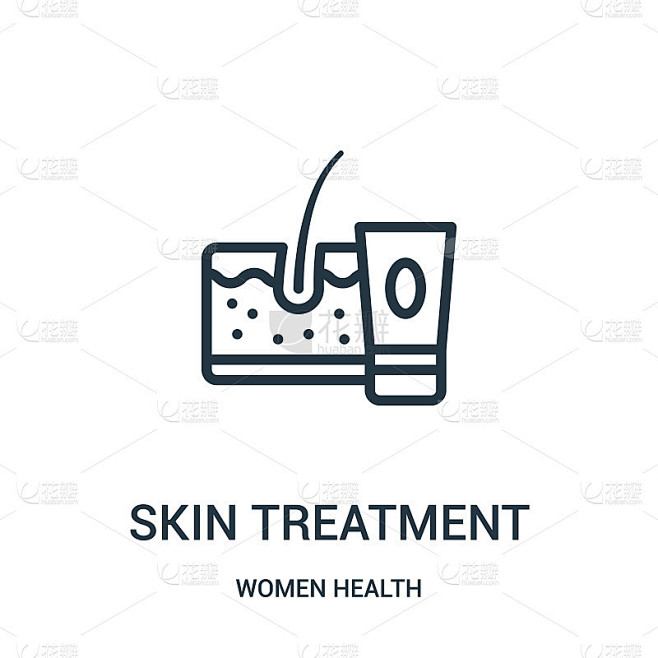 skin treatment icon vector from women health colle