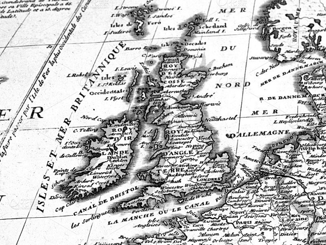 英国古董世界地图