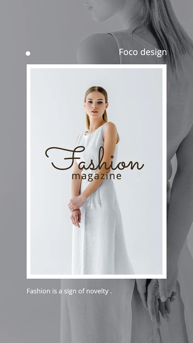 Grey Filter Style Magazine cover style Women's Wear Display Promo ...