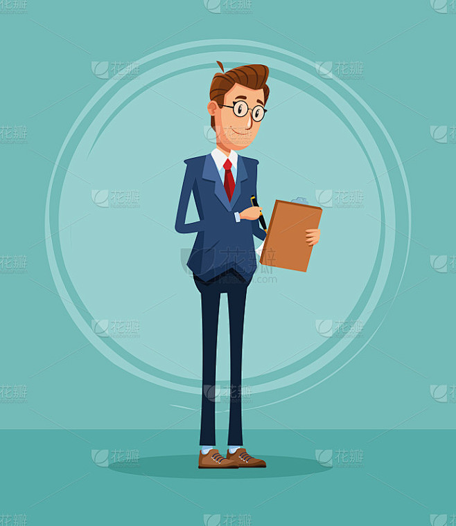 Businessman banker cartoon
