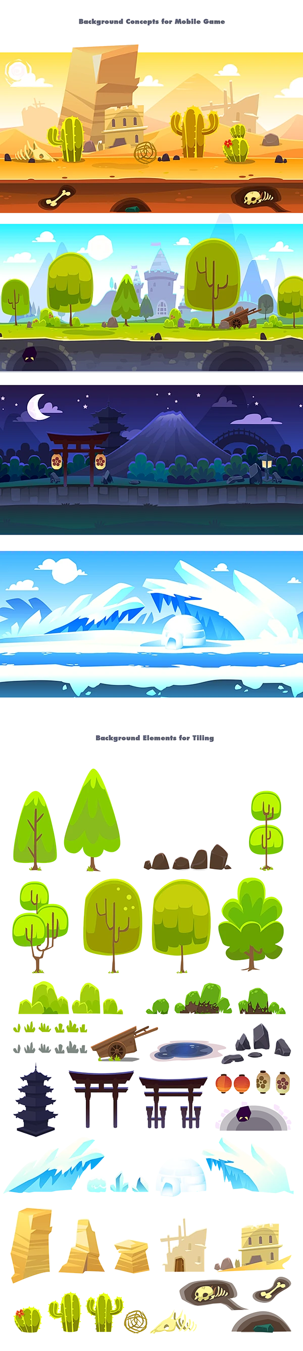 Misc Background Concepts : Background concepts for a mobile game-花瓣网