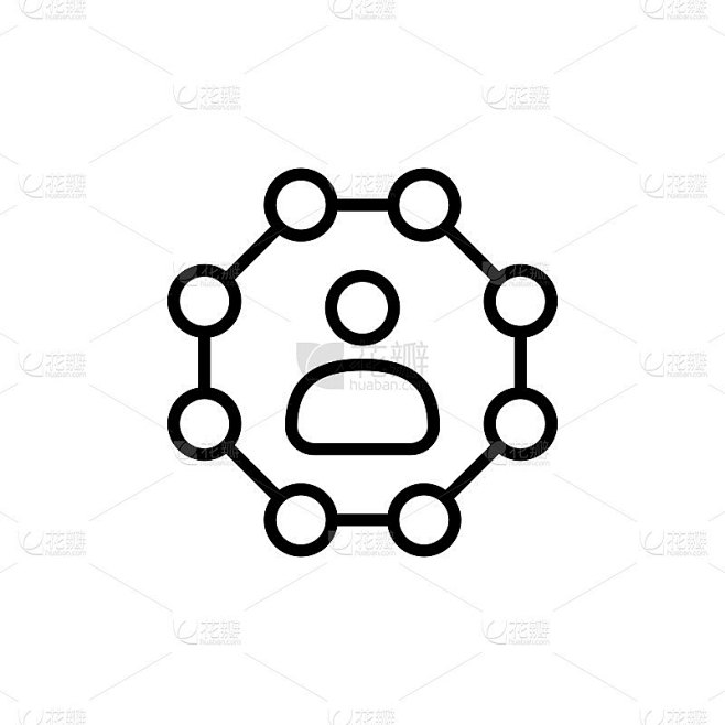 自组织图标向量。标识