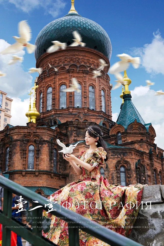 在索菲亚教堂拍到了童话公主尊嘟美-花瓣网