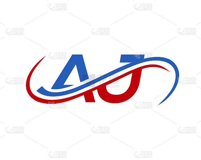 最初的AJ标志设计。AJ Letter Linked Business Logo。AJ标志设计为金融