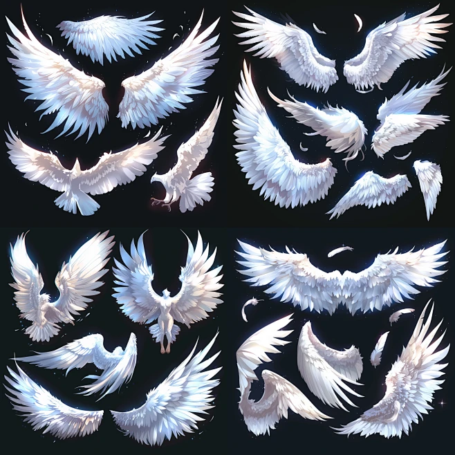 yangyaqian_1_pair_of_bright_angel_wings_white_color_scheme_blac ...