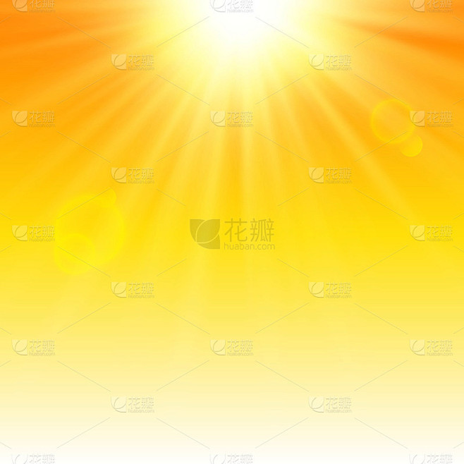 Sunny rays on orange background for Your hot summe