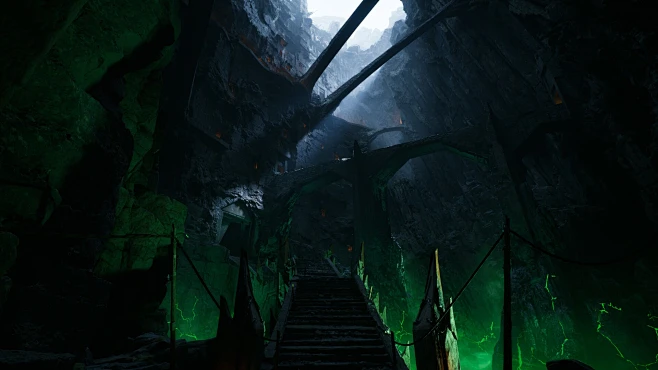 FAB Sample Scene - Dark Ruins-花瓣网