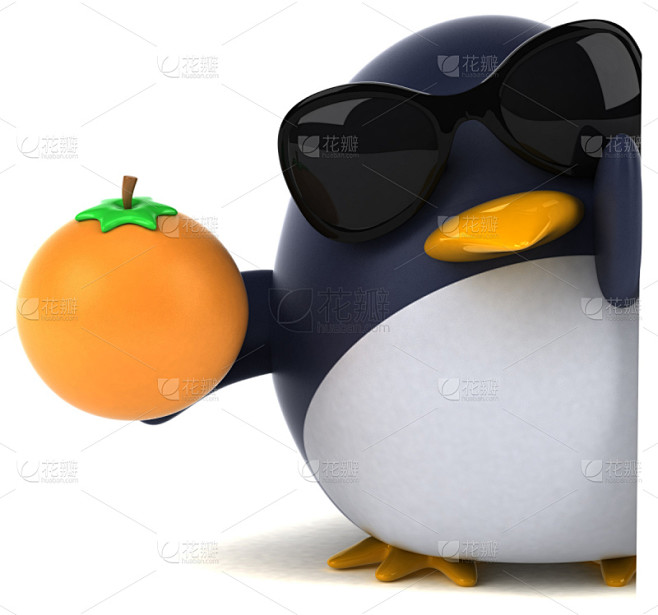 Fun penguin - 3D Illustration