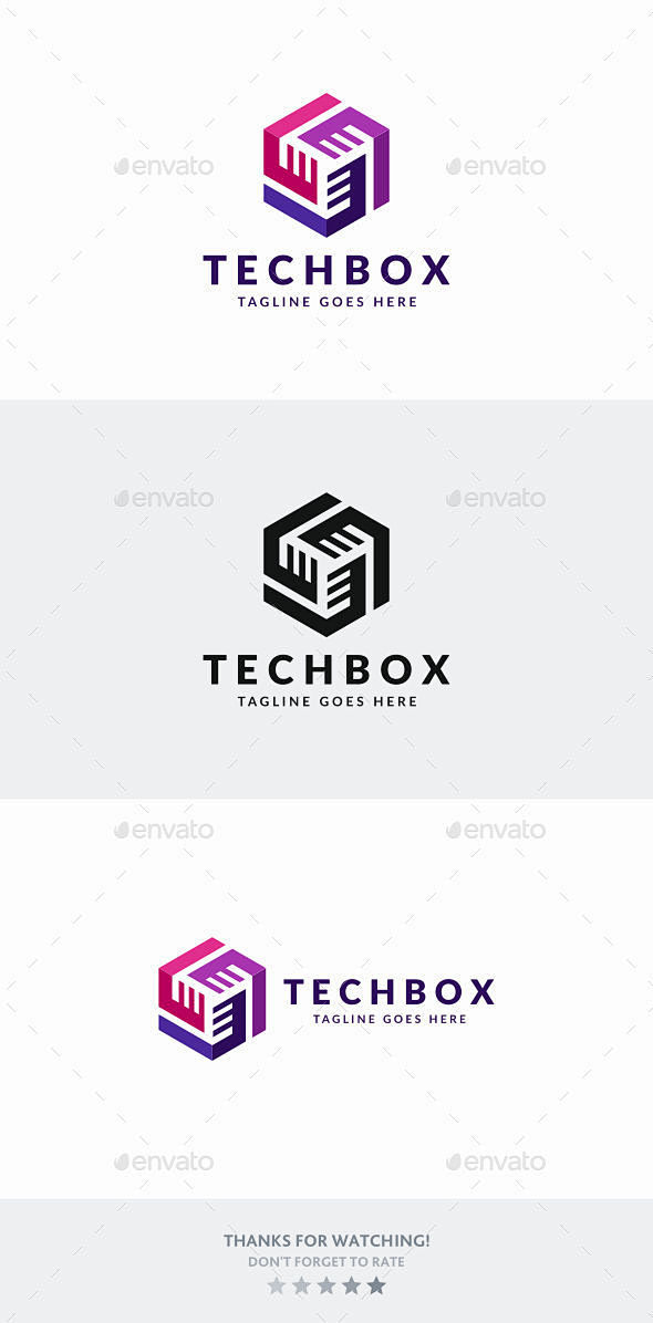 科技立方体-抽象标志模板Tech Cube - Abstract Logo Templates品牌,品牌、商业、干净、聪明、云计算、计算机 ...
