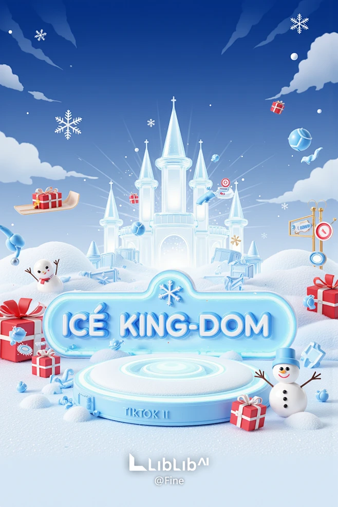 Fine 电商C4D视觉_运营活动场景-LoRA-Fine-LiblibAI-花瓣网