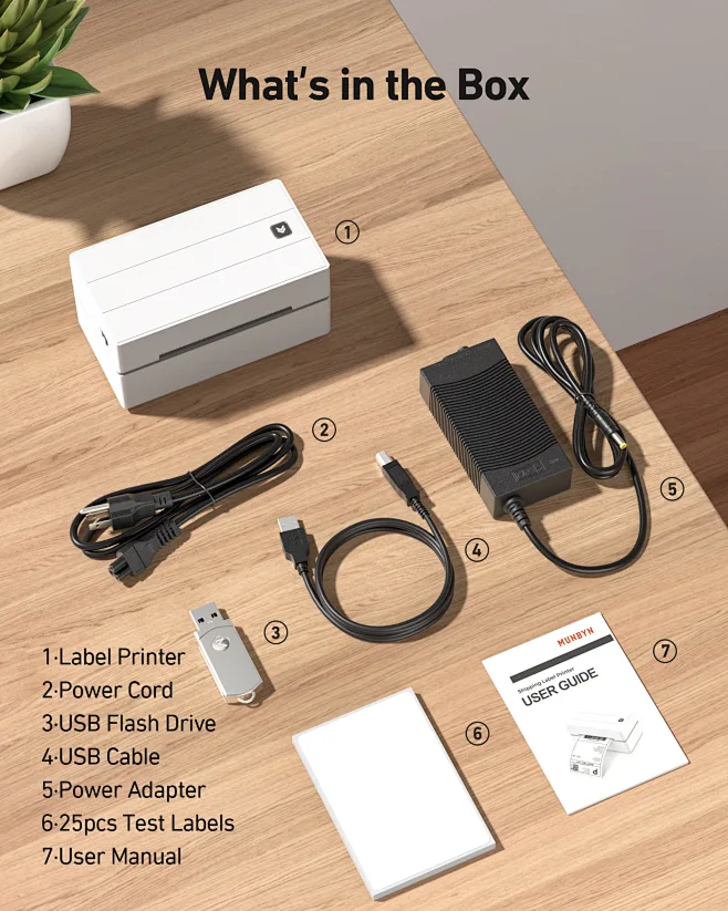 Amazon.com : MUNBYN Shipping Label Printer P130, 4x6 USB Thermal Label ...