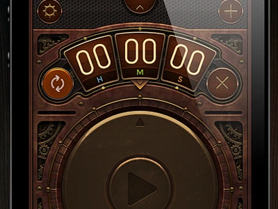 Steampunk Timer http://dribbble.com/shots/824139-Steampunk-Timer-花瓣网