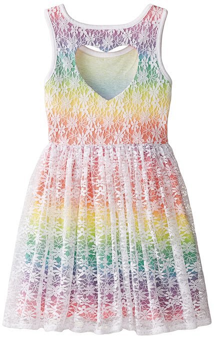 Amazon.com: The Children's Place Little Girls' Rainbow Lace Dress ...