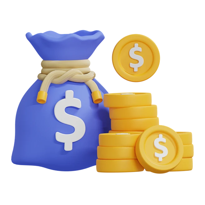 3D money bag-1-花瓣网