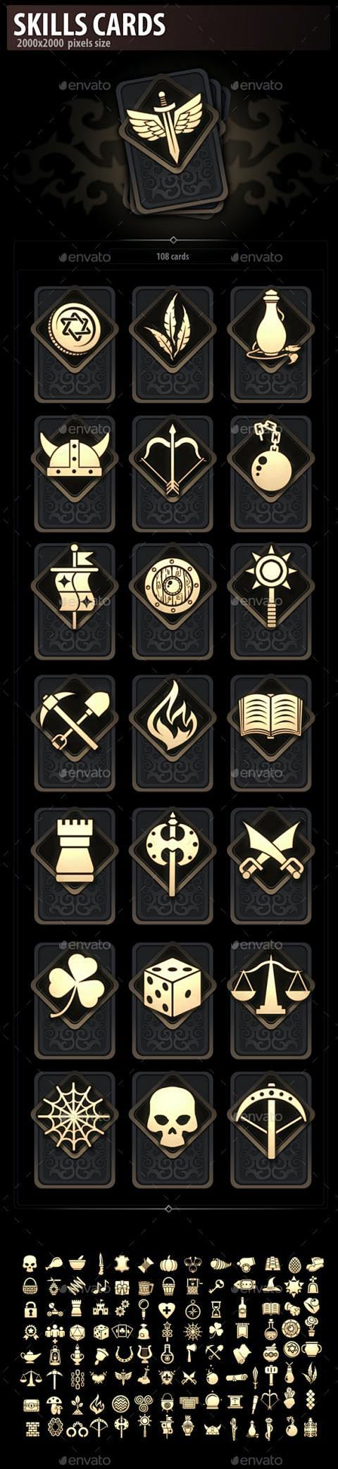 Skill Cards - Miscellaneous Game Assets