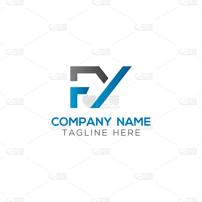 initial letter fy logo design template creative