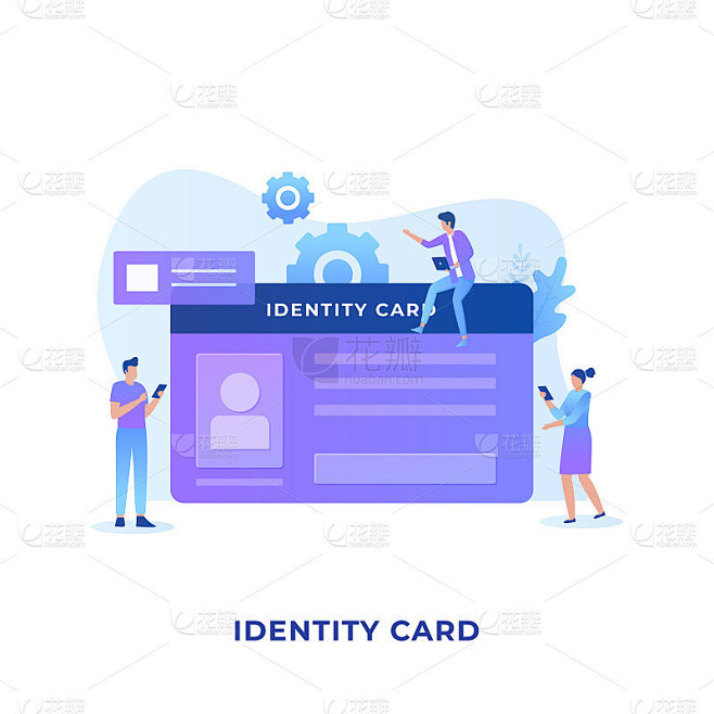 身份证插画概念设计