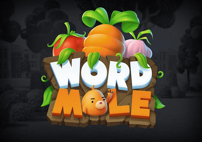 Word Mole game logo-花瓣网