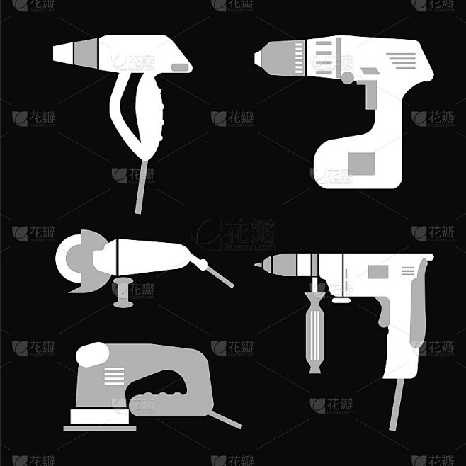 power tools icons set.