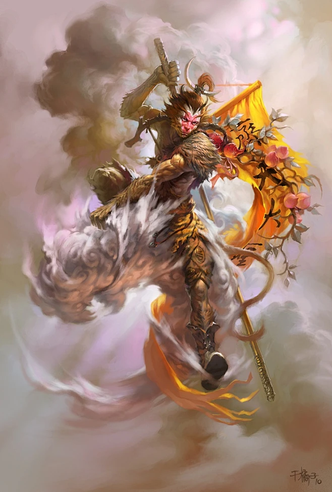 Wukong Sun Picture (2d, illustration, fantasy, ... | The Divinities-花瓣网