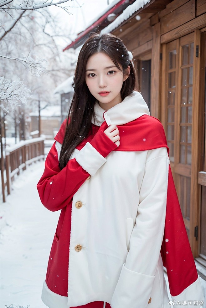 Leezi80-AI ART#ai绘画##ai美女#圣诞服140P，原图4K 3680*5504