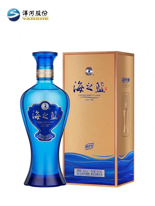 洋河蓝色经典海之蓝42度52度最新款480ml*6瓶整箱绵柔型白酒-淘宝网-花瓣网