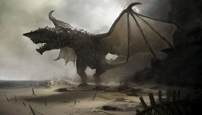 西方龙原画来自cgbook.cn (986)-花瓣网