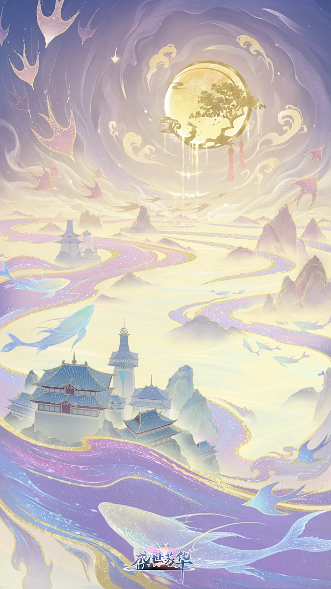 盛世芳华背景-花瓣网