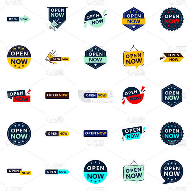 25 Open Now Signage Templates for various business