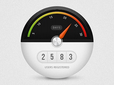 Registered users counter chronometer countdown counter indicator ui ...