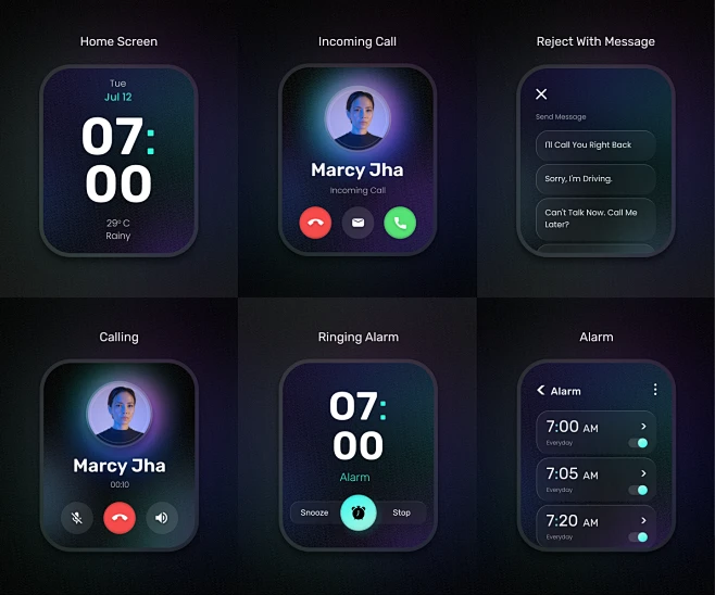 Smart Watch UI by Yudiz Solutions Ltd on Dribbble图片_watch os图片素材-花瓣网