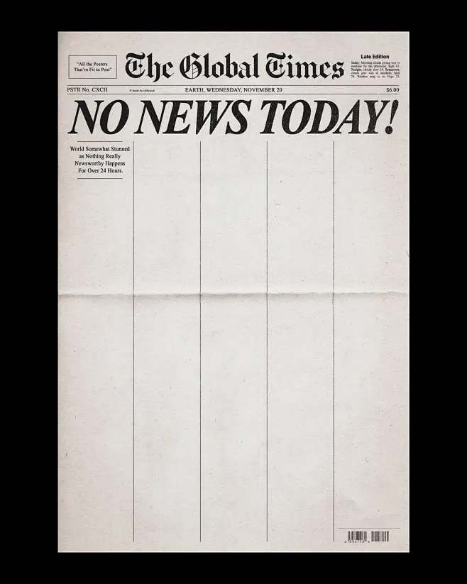 This may contain: an old newspaper with no news today written on it-花瓣网