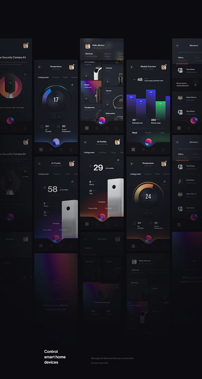 app design application mobile UI UI/UX user interface Smart Smart Home ...