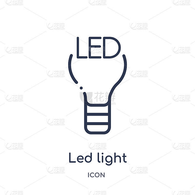 Linear led light icon from Electronics outline col